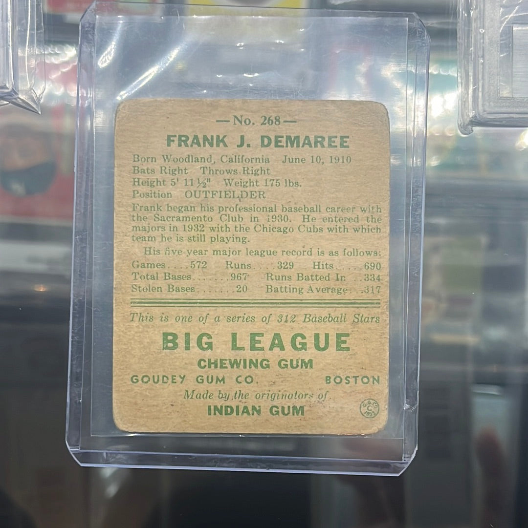 Goudey Gum Co. Frank Demaree Trading Card – All In Autographs