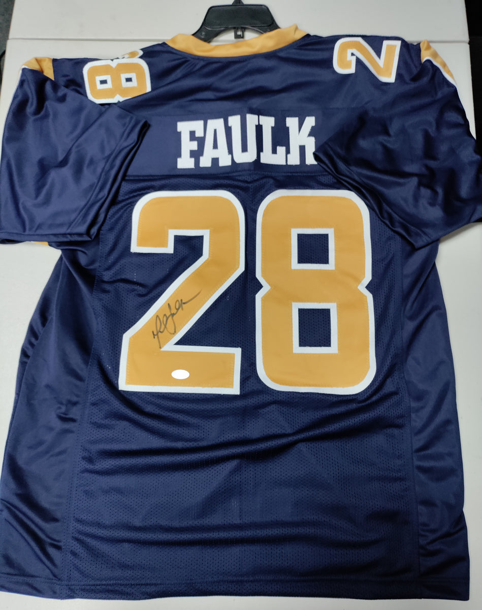 Marshall Faulk Signed Custom Rams Jersey JSA COA – All In Autographs