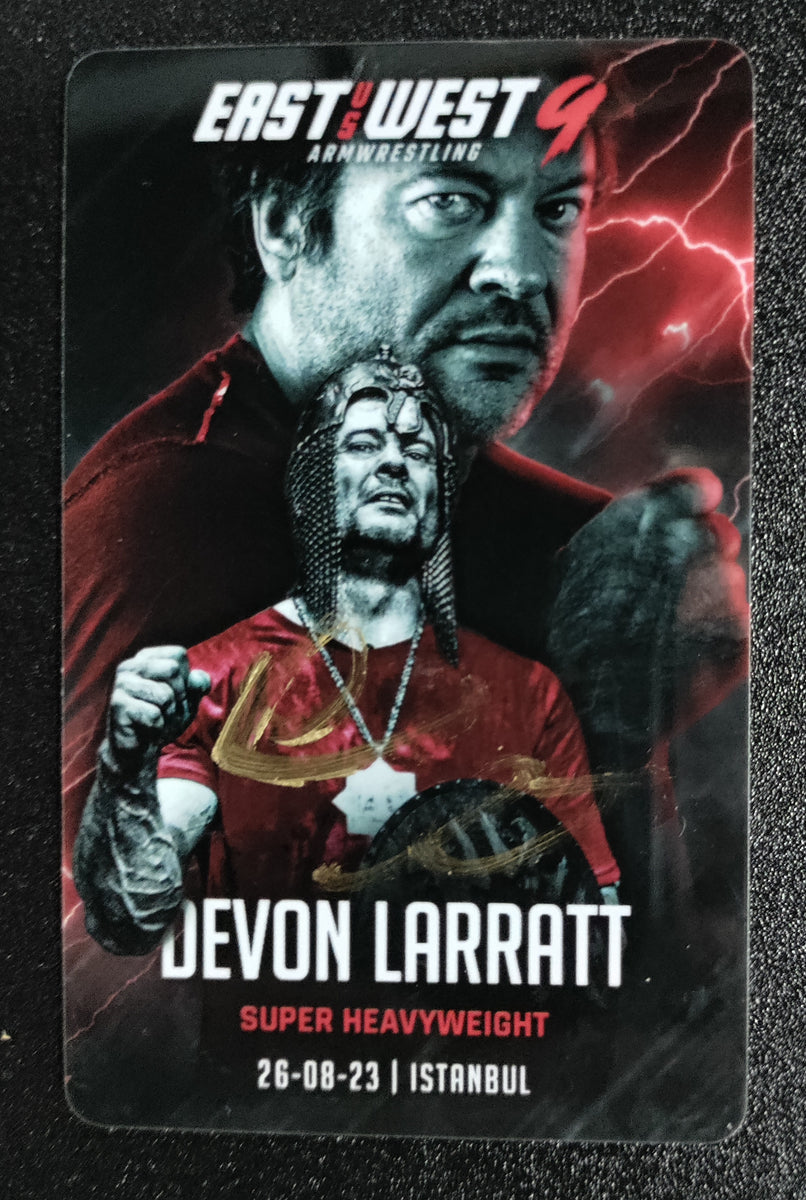 Devon Larratt Signed East Vs West Arm Wrestling Trading Card – All In ...
