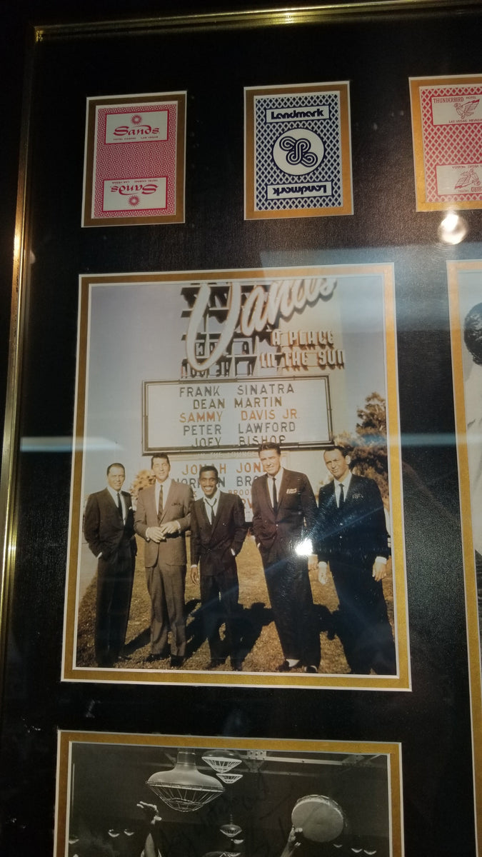 The Rat Pack Comm w- Chips & Cards, Dean Martin, Joey Bishop, Peter ...