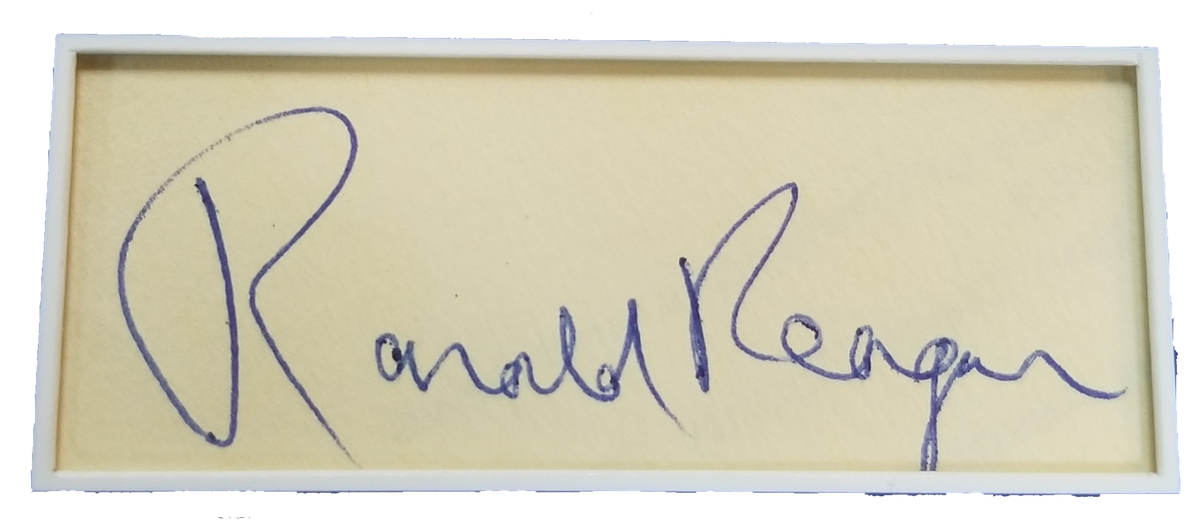 Ronald Reagan Cut Signature Card – All In Autographs