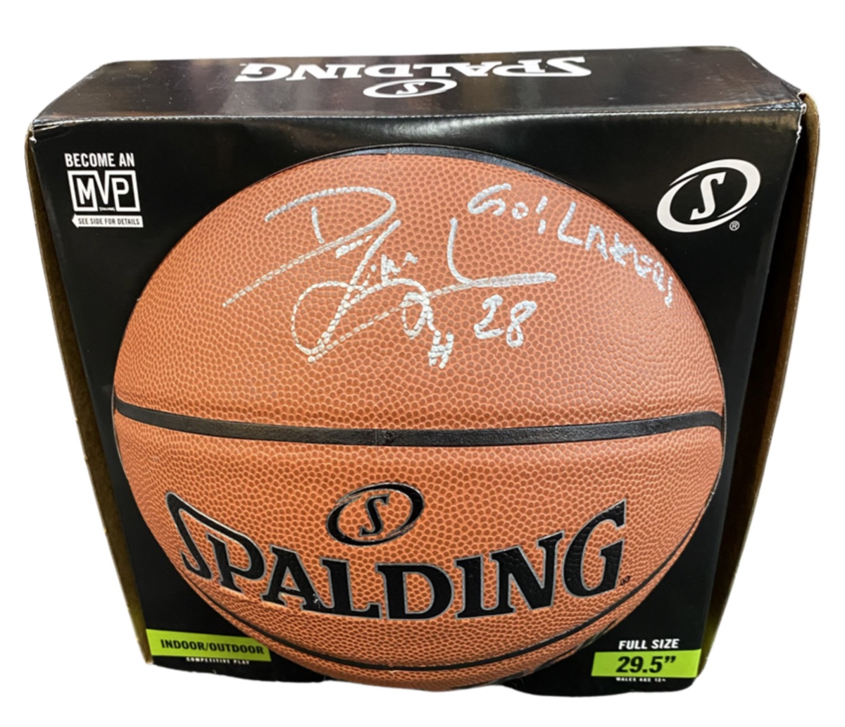 DJ Mbenga Los Angles Lakers Signed Basketball – All In Autographs