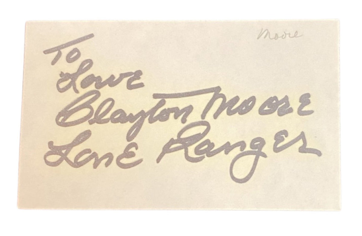 Clayton Moore "Lone Ranger" Autograph – All In Autographs