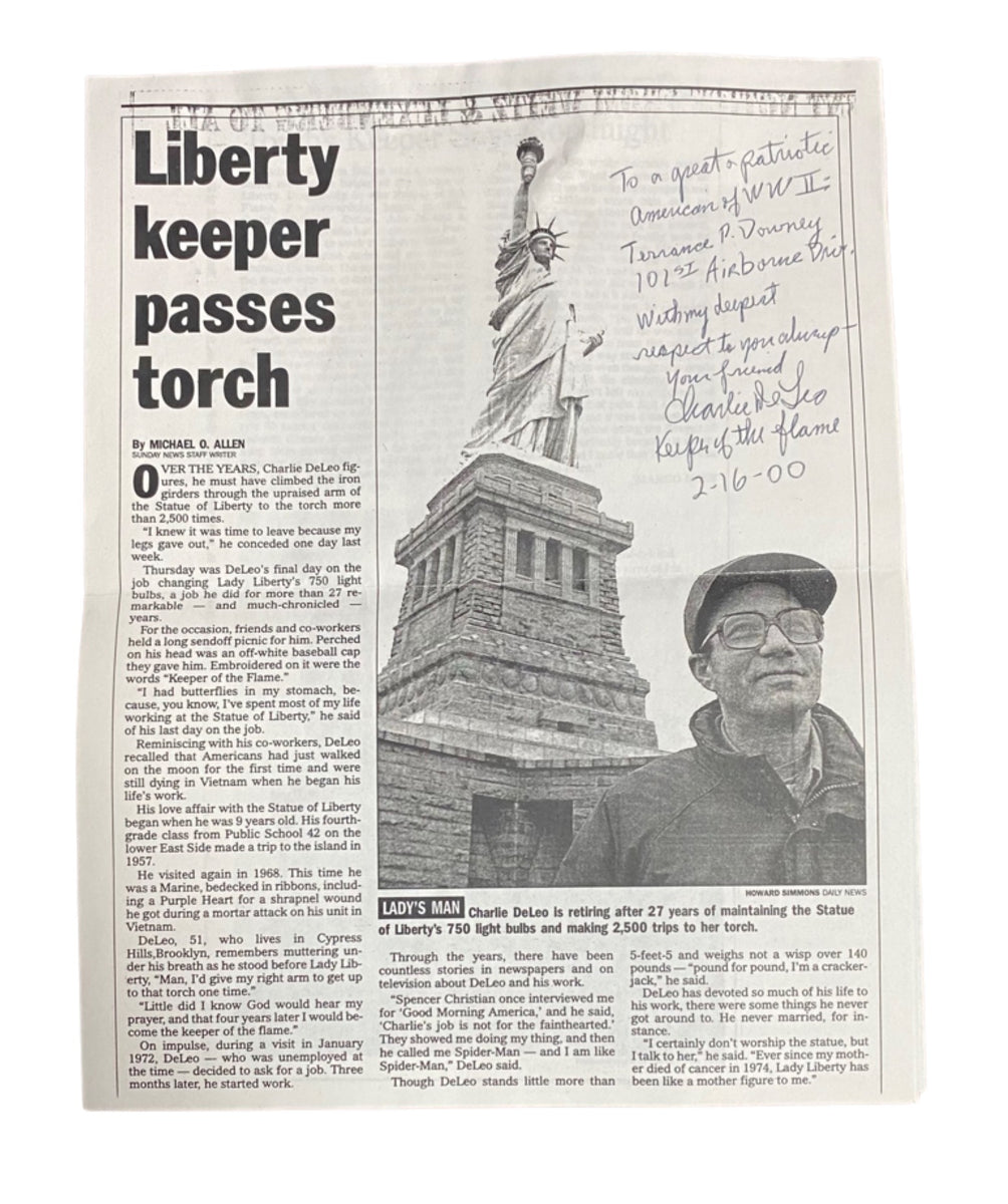 Charlie DeLeo - "Keeper of the Flame" - Discord letters, and signature ...